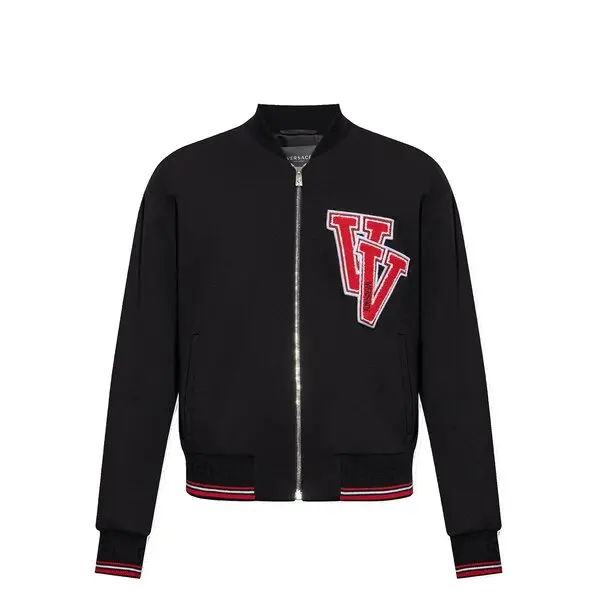 Versace Patch Bomber Jacket - Black