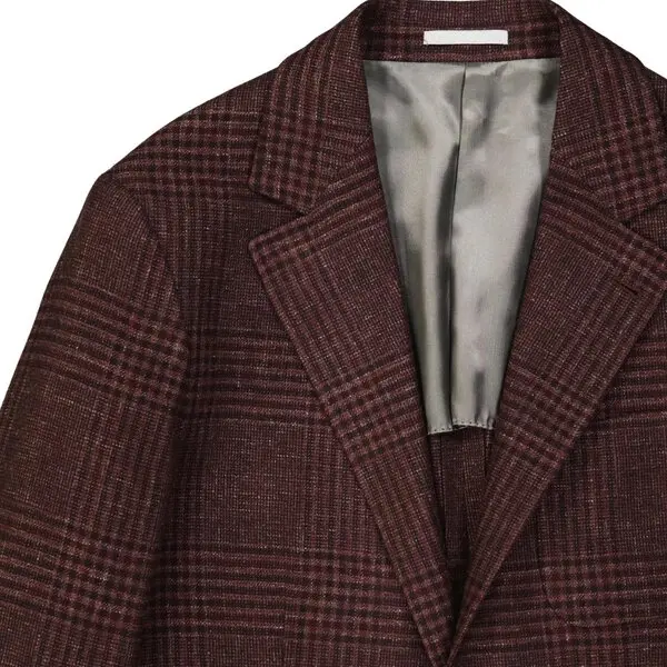 Brunello Cucinelli Tartan Wool Jacket - Red