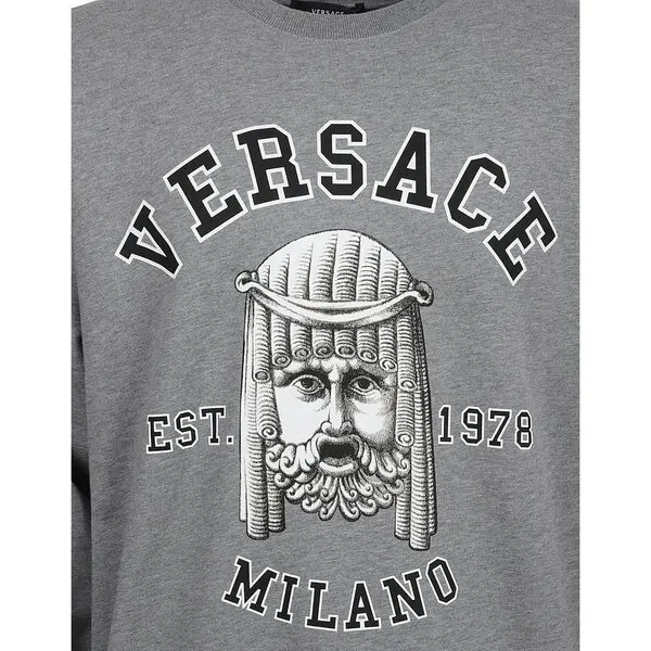 Versace Cotton Crewneck Sweatshirt - Gray