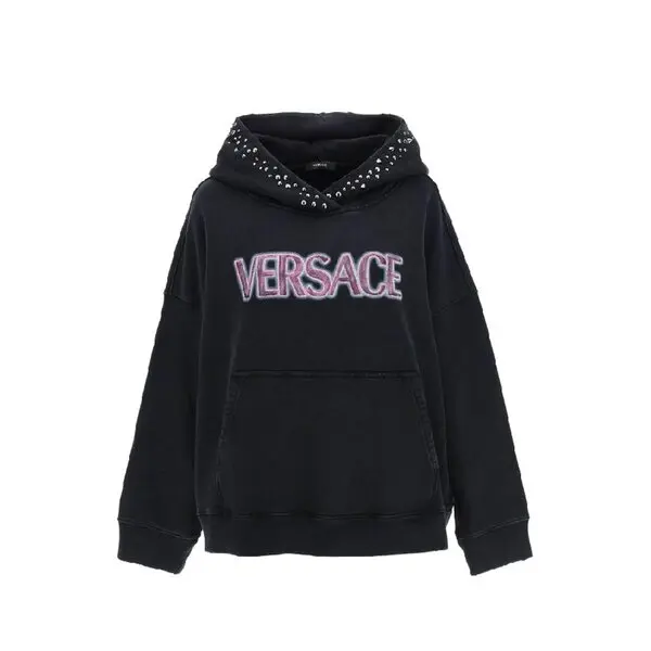 Versace Cotton Logo Sweatshirt - Black