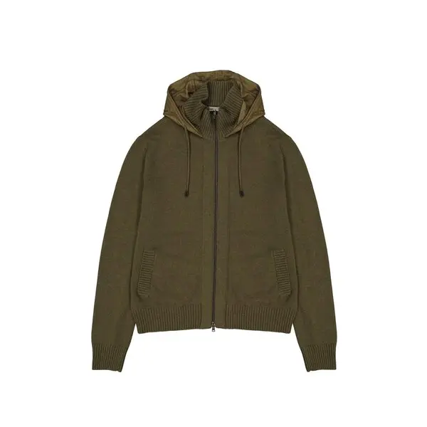 Herno Cashmere Zipped Hooded Sweater