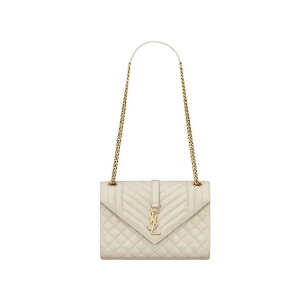 Saint Laurent Envelope Medium Bag - Cream