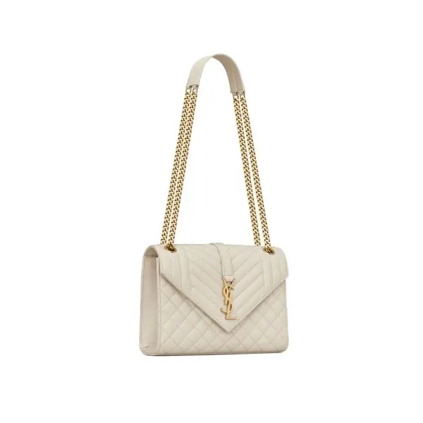 Saint Laurent Envelope Medium Bag - Cream