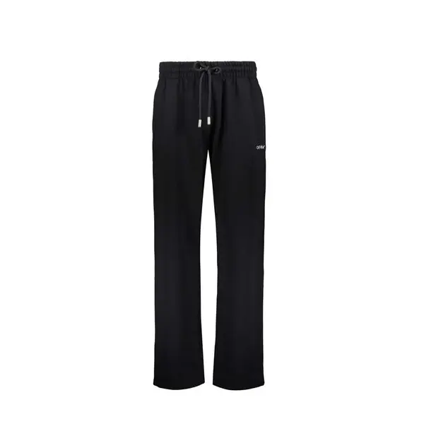 Off-White Cotton Track Pants - Black