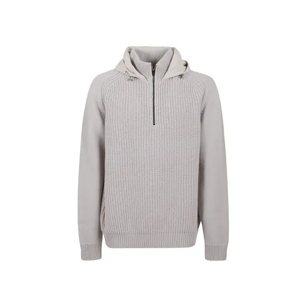 Herno Hooded Wool Sweater - Gray