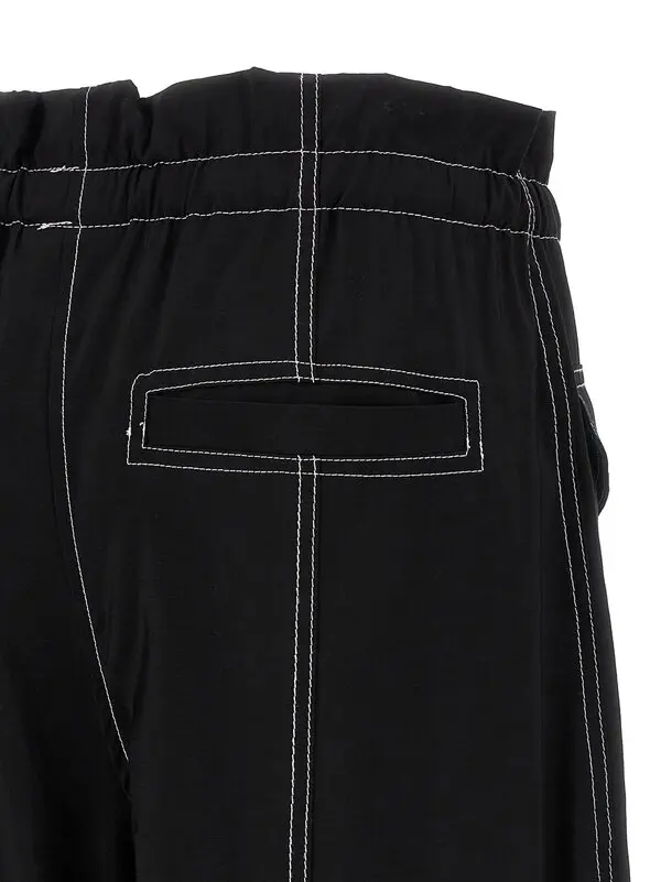 GANNI Light Slub Pocket Pants - Black