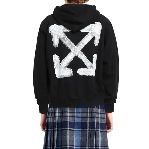 Off-White Hooded Logo Sweatshirt - Black