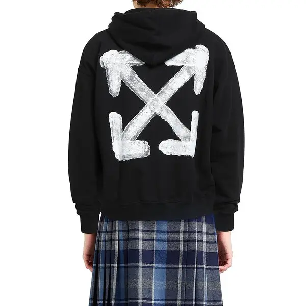 Off-White Hooded Logo Sweatshirt - Black