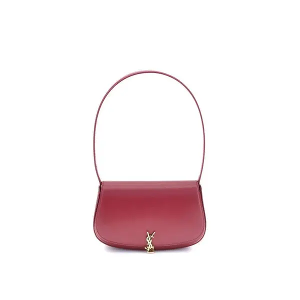Saint Laurent Leather Mini Voltaire Shoulder Bag - Red