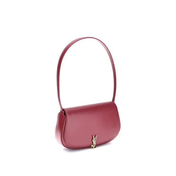 Saint Laurent Leather Mini Voltaire Shoulder Bag - Red