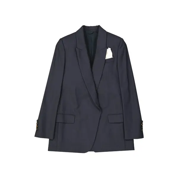 Brunello Cucinelli Virgin Wool Jacket - Blue