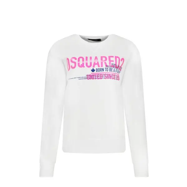 Dsquared2 Cotton Logo Sweatshirt - White