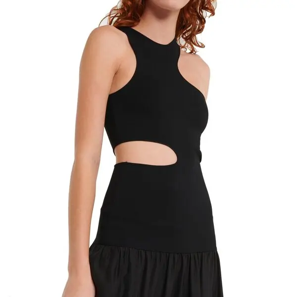 Stella McCartney Silk Cut-out Maxi Dress - Black