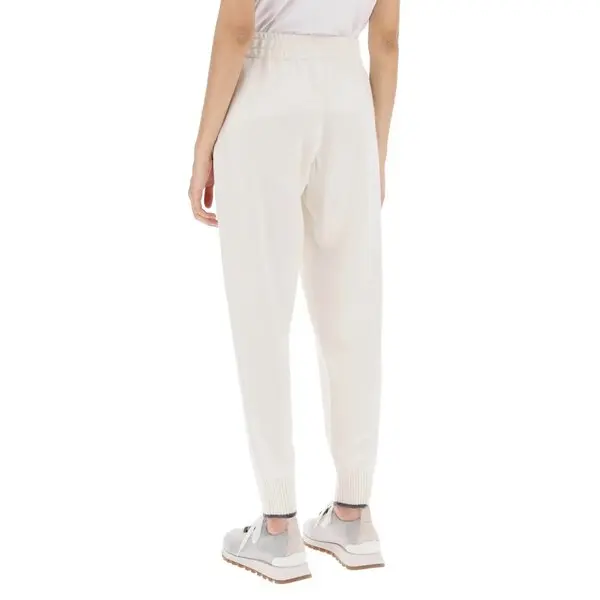 Brunello Cucinelli Cashmere Jogging Pants - White