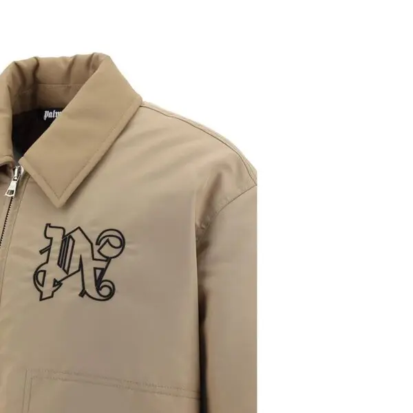 Palm Angels Padded Bomber Jacket - Cream
