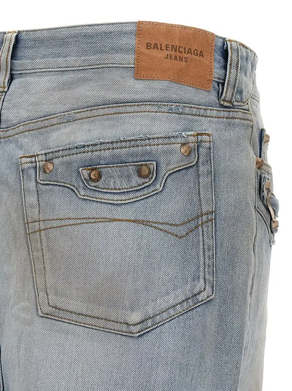 Balenciaga City Denim Miniskirt - Blue