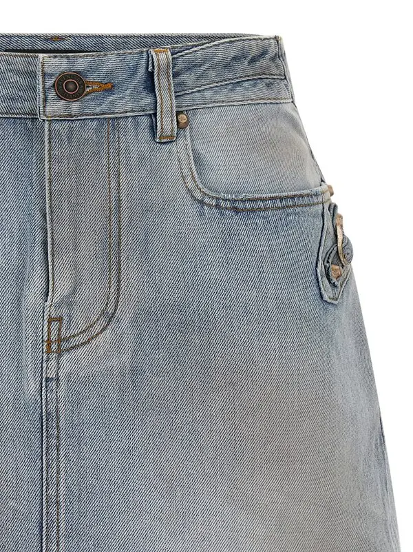 Balenciaga City Denim Miniskirt - Blue