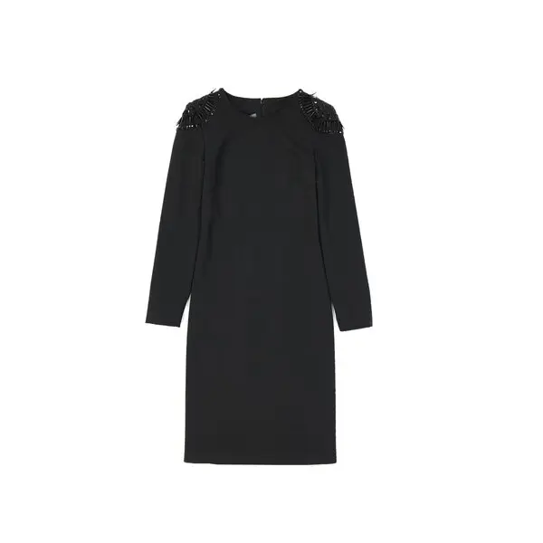 Alberta Ferretti Wool Blend Dress - Black
