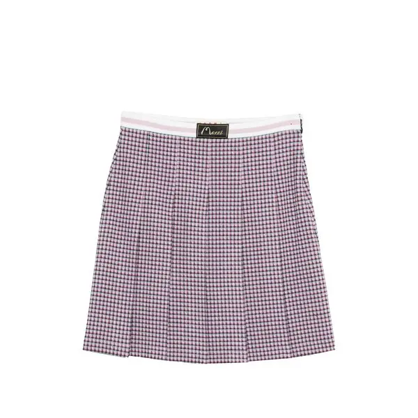 Marni Pleated Check Pattern Skirt - Pink