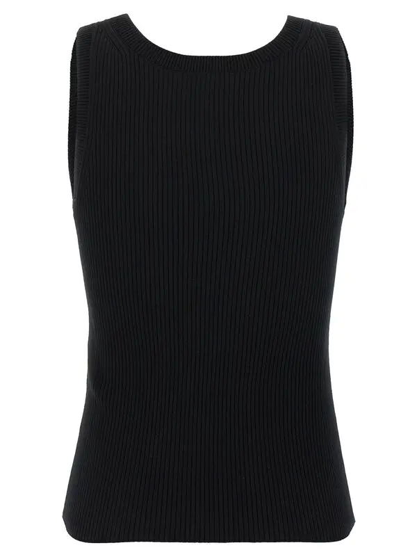 Kenzo Boke Flower 2.0 Ribbed Viscose Top - Black