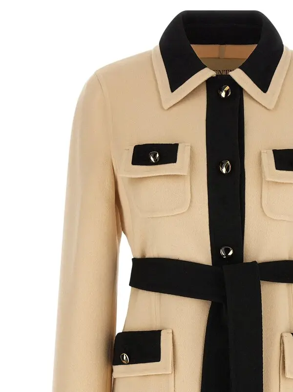 Valentino Garavani Wool Coat - Cream
