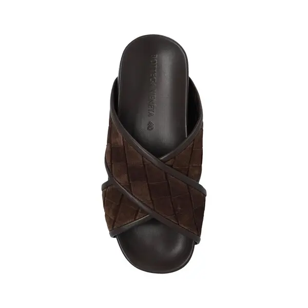 Bottega Veneta Tarik Criss Cross Sandal - Brown