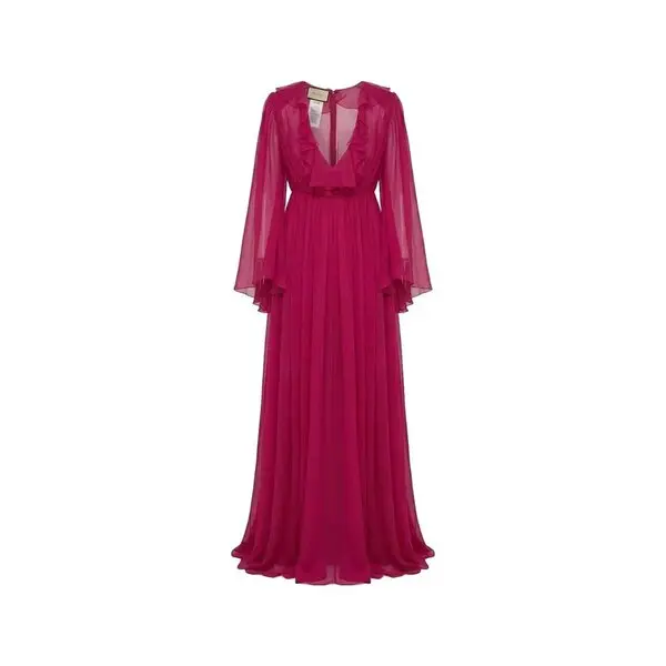 Gucci Silk Midi Dress - Pink