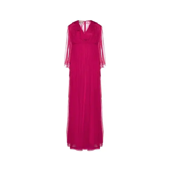 Gucci Silk Midi Dress - Pink