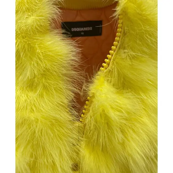 Dsquared2 Feather Bomber Jacket - Yellow