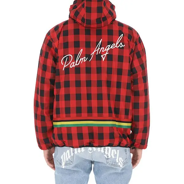 Palm Angels Checked Windbreaker Jacket