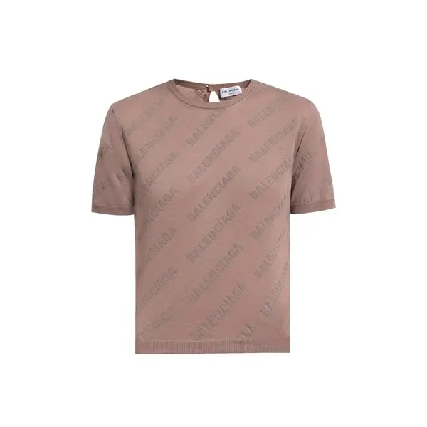 Balenciaga Knitted Top - Brown