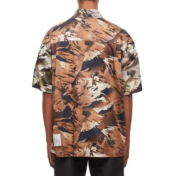 Heron Preston Camouflage Popline Shirt - Green