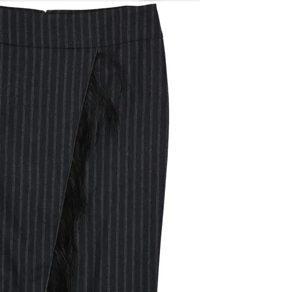 Brunello Cucinelli Wool Striped Skirt