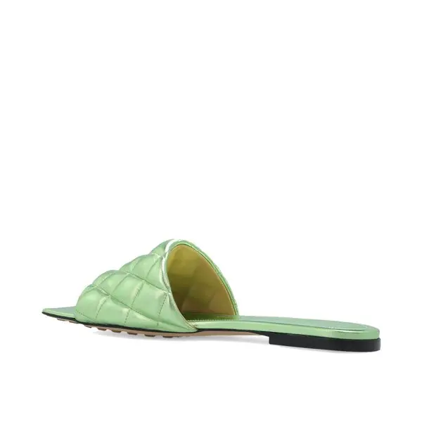 Bottega Veneta Calf Leather Padded Sandals - Green