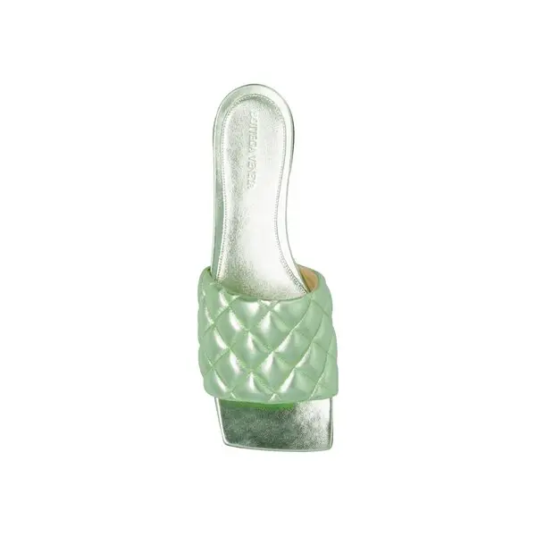 Bottega Veneta Calf Leather Padded Sandals - Green
