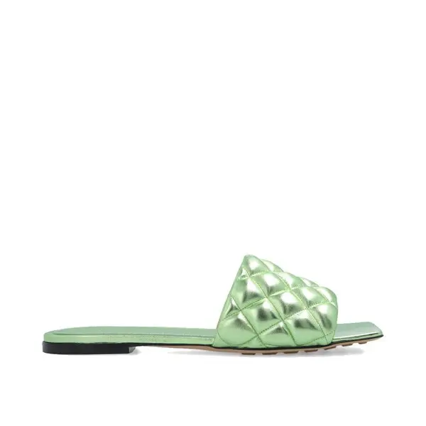 Bottega Veneta Calf Leather Padded Sandals - Green