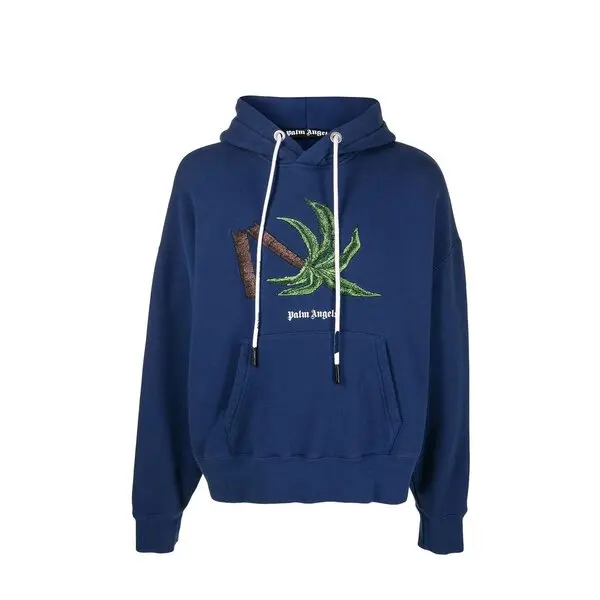 Palm Angels Palm Angles Hoodie Sweatshirt - Blue