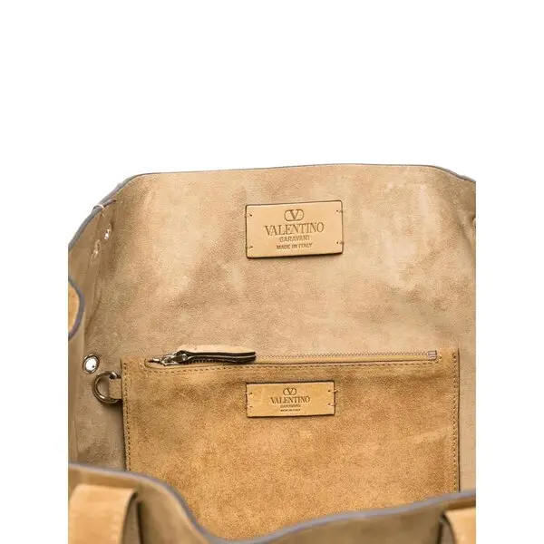 Valentino Garavani Suede Tote Bag - Cream
