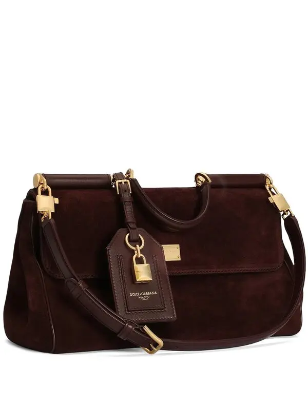 Dolce & Gabbana My Sicily Suede Handbag - Red