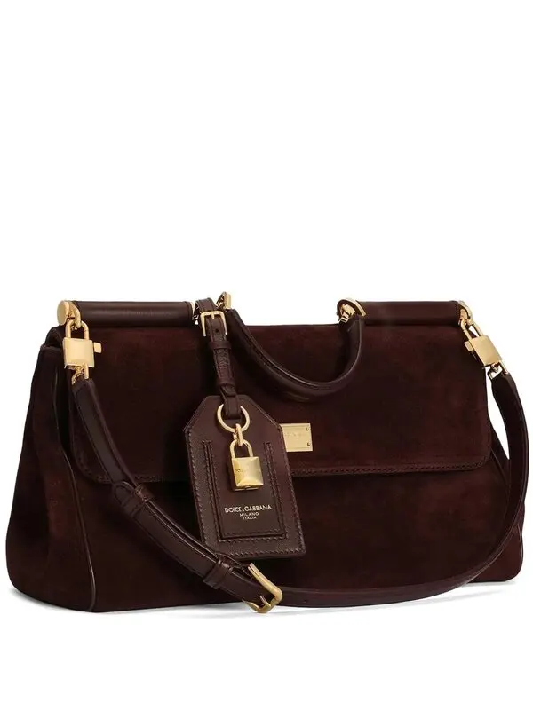 Dolce & Gabbana Suede Handbag - Red