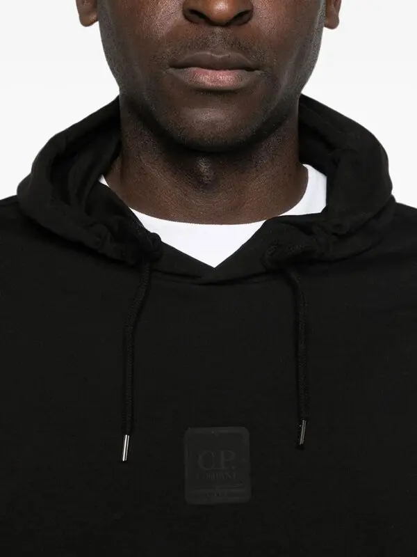 C.P. COMPANY Cotton Hooded Sweatshirt - Black