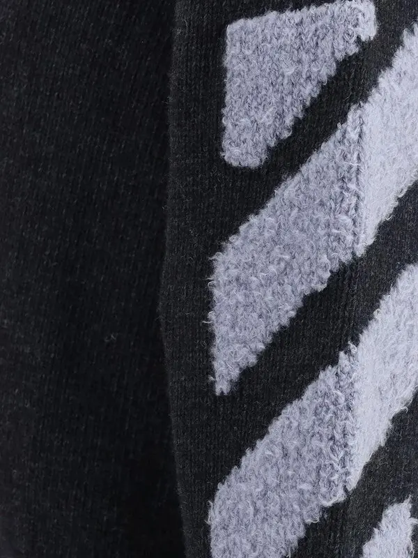 Off-White Diag Fuzzy Knit Crewneck - Gray