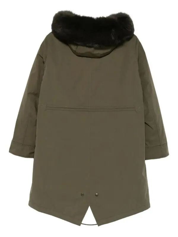 YVES SALOMON Fur Hooded Parka - Green