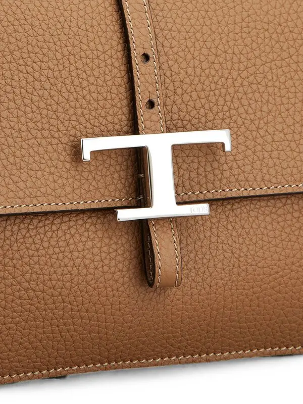 TOD'S T Timeless Small Leather Flap Bag