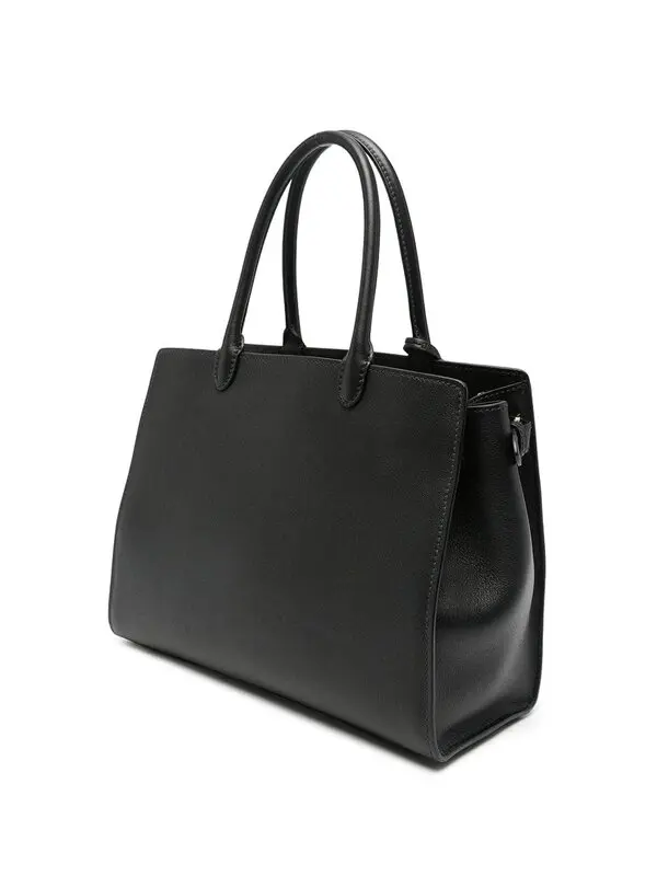 Prada Prelude Large Leather Tote Bag - Black
