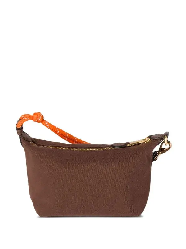 Miu Miu Gabardine Pouch With Woven Tape Wristlet - Brown