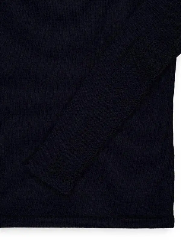 Prada Wool Sweater With Nylon Patch Pocket - Blue