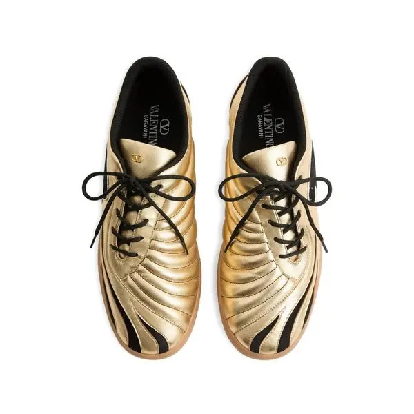 Valentino Garavani Laminated Nappa Leather Low Top Sneakers