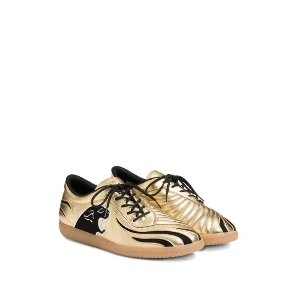 Valentino Garavani Laminated Nappa Leather Low Top Sneakers