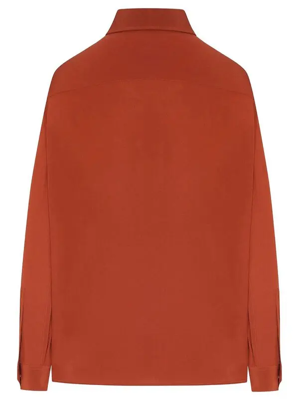 Saint Laurent Silk Chemise - Red